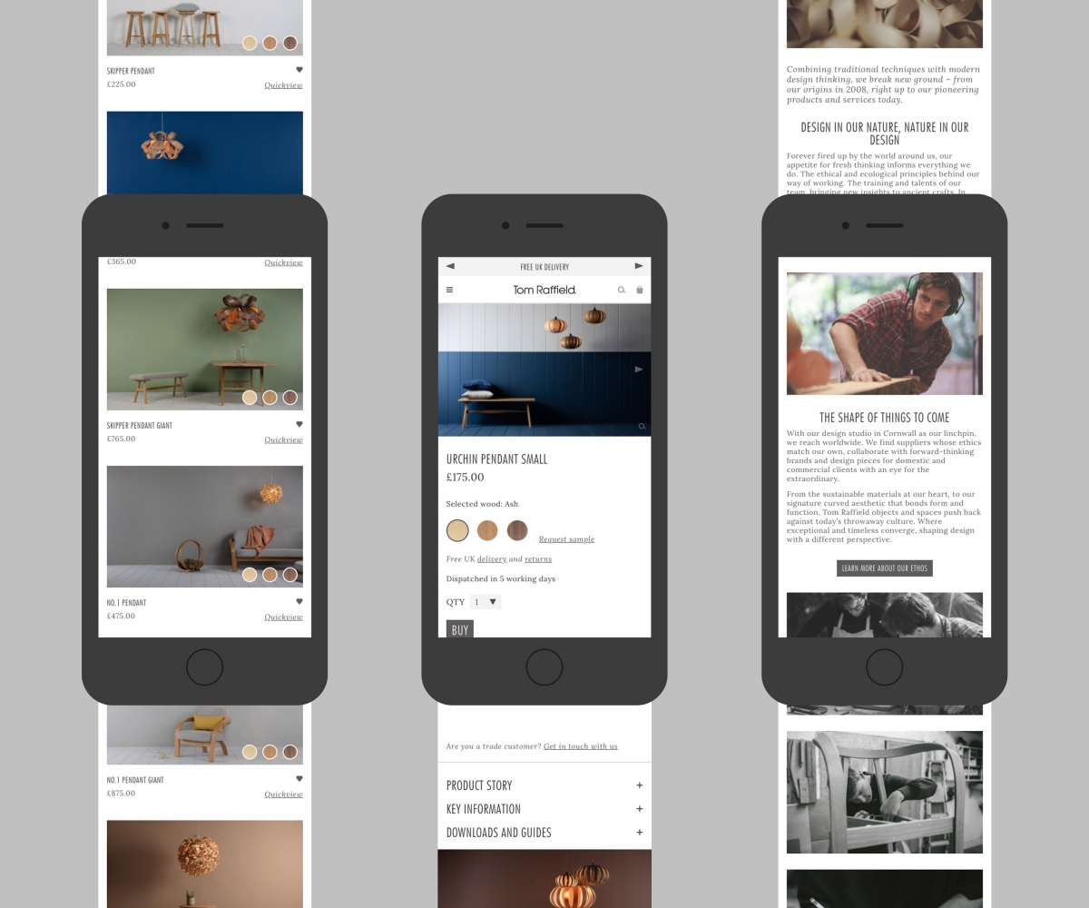 Tom Raffield website | Nixon Design