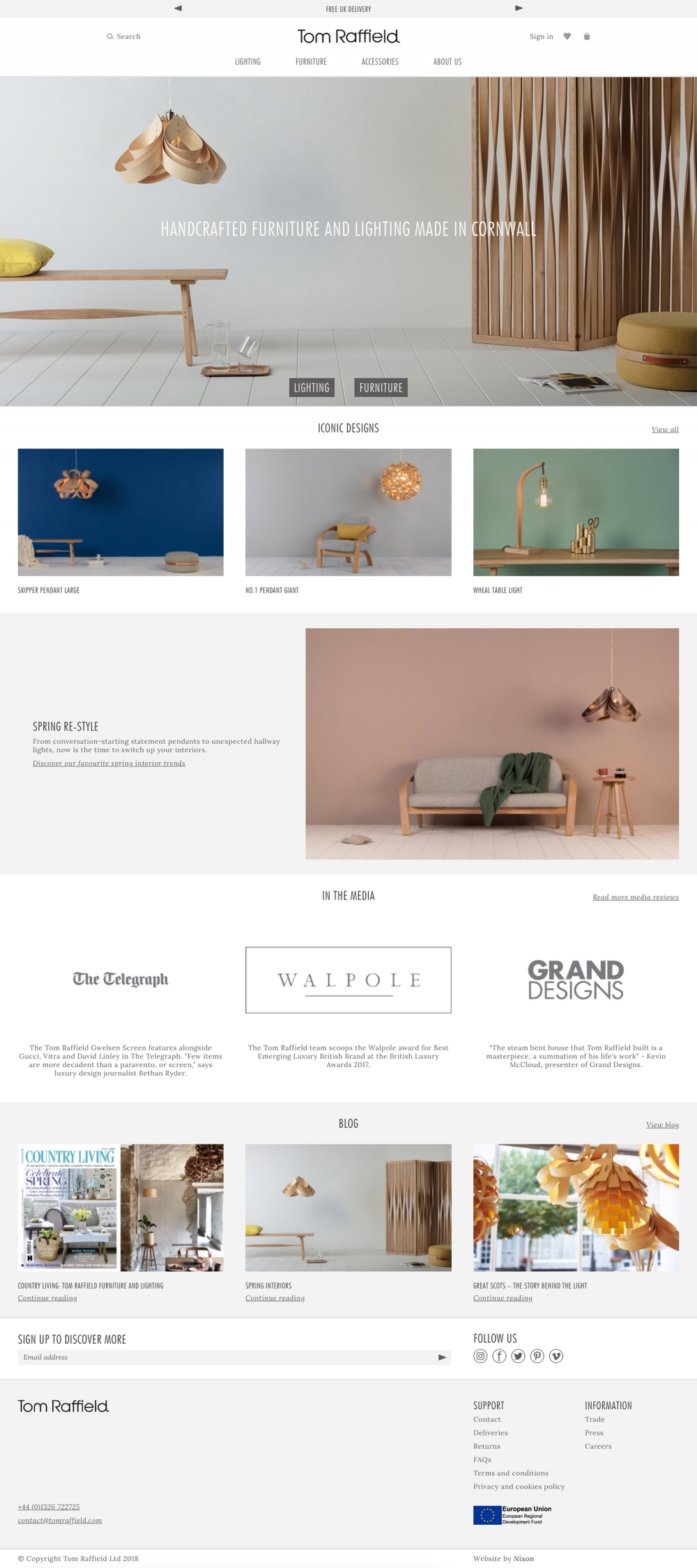 Tom Raffield website | Nixon Design